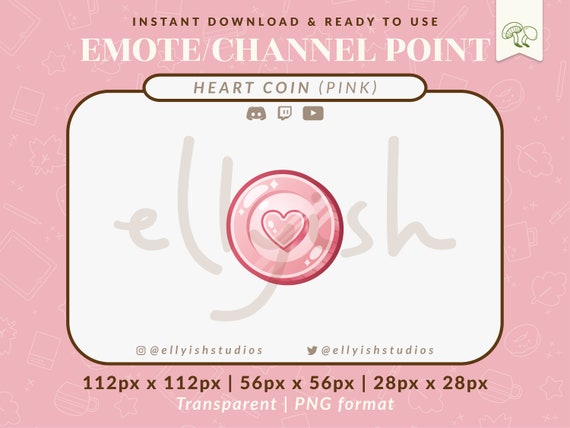 Rose Gold Heart Coin Channel Point Love Cute Kawaii Pink | Etsy