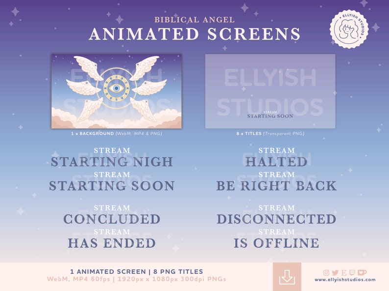 ANIMATED Biblical Angel Stream Package | Heaven Sky Clouds Stars Space ...