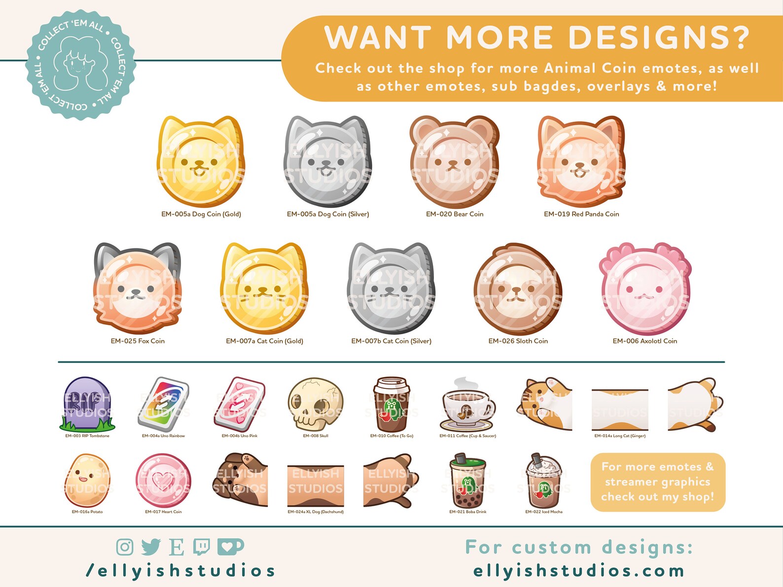 Animal Coin - Cat | Gold Currency | Channel Points | Emote | Bit ...