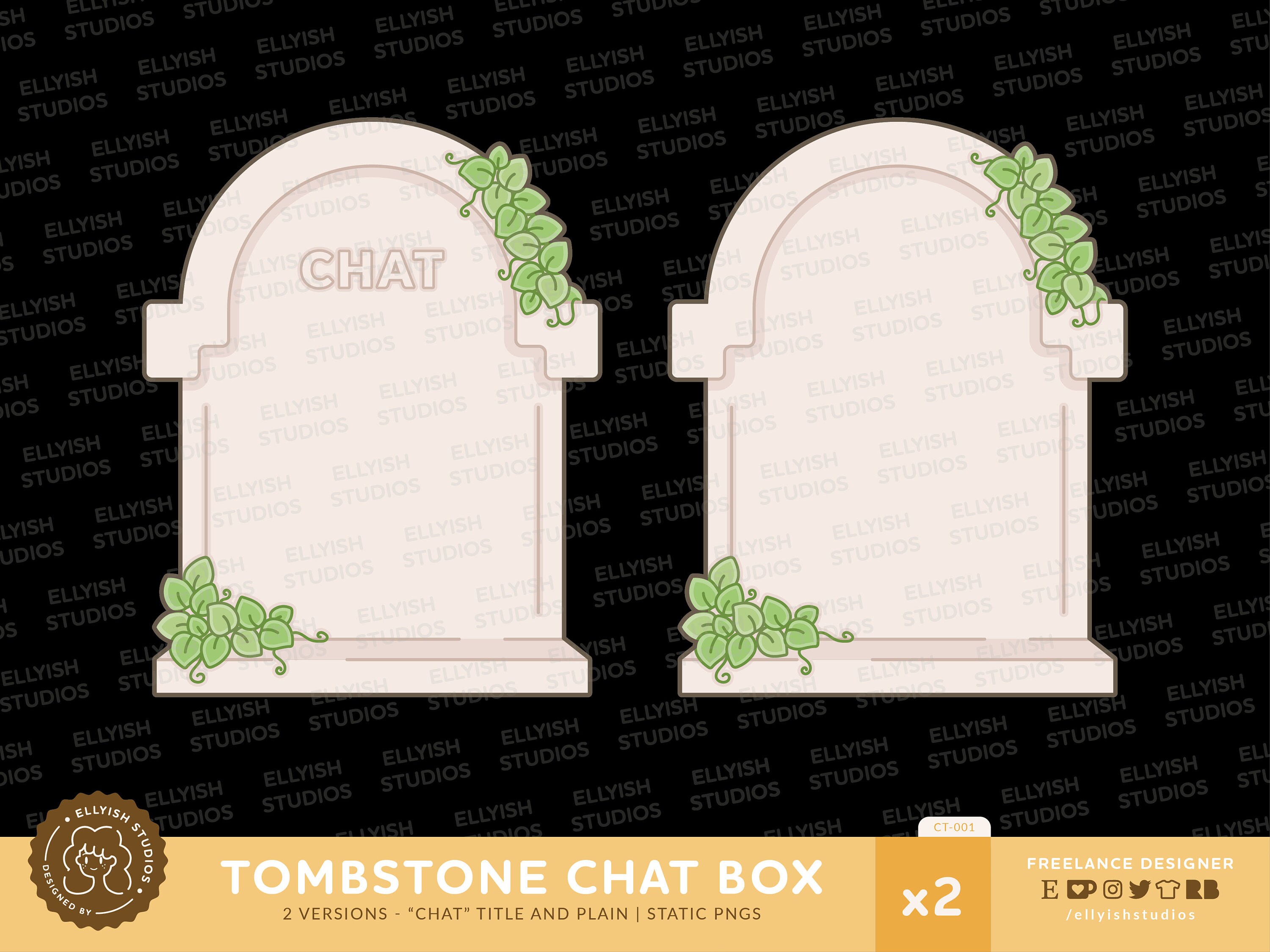 Chat Box Tombstone Grave Stone Halloween | Decoration Twitch Stream ...