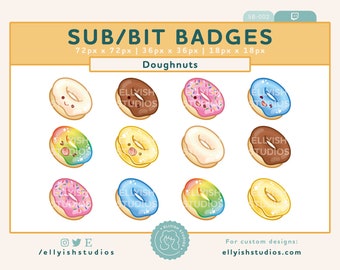 Cute Potato Food Twitch Sub Badges Set of 6 With 2 Versions | Etsy