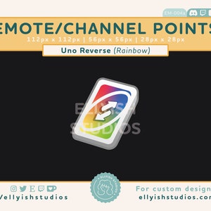 Uno Reverse Chat Stream Emote | Rainbow Card | Cute | Kawaii | Meme ...