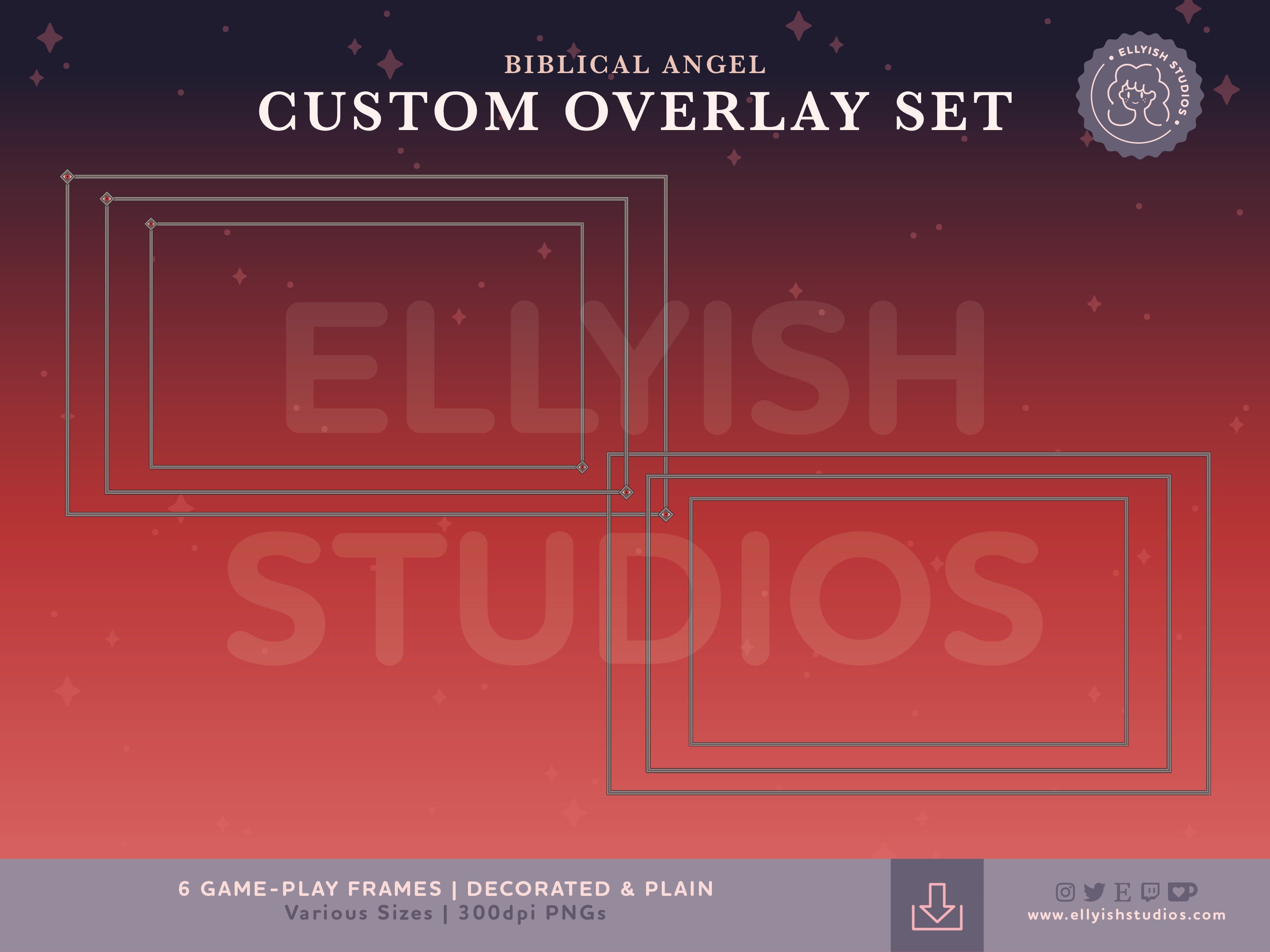 31 Custom Stream Overlay | Biblical Fallen Angel Demon | Spooky Autumn ...