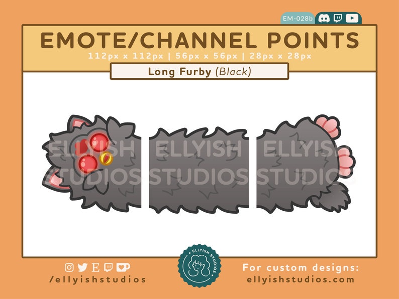 Long Black Furby Emote Channel Points Horror Creepy - Etsy