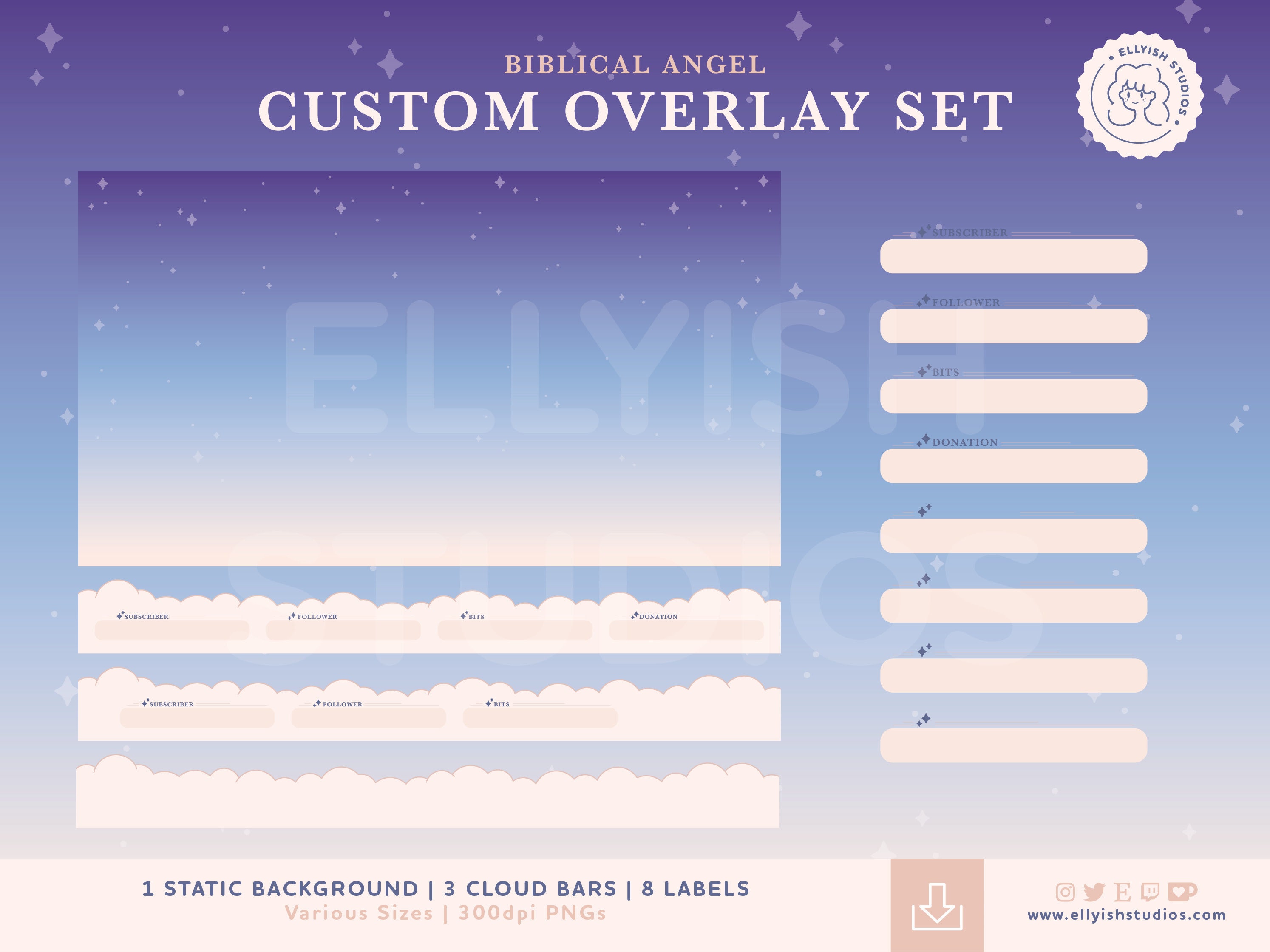 ANIMATED Biblical Angel Stream Package | Heaven Sky Clouds Stars Space ...