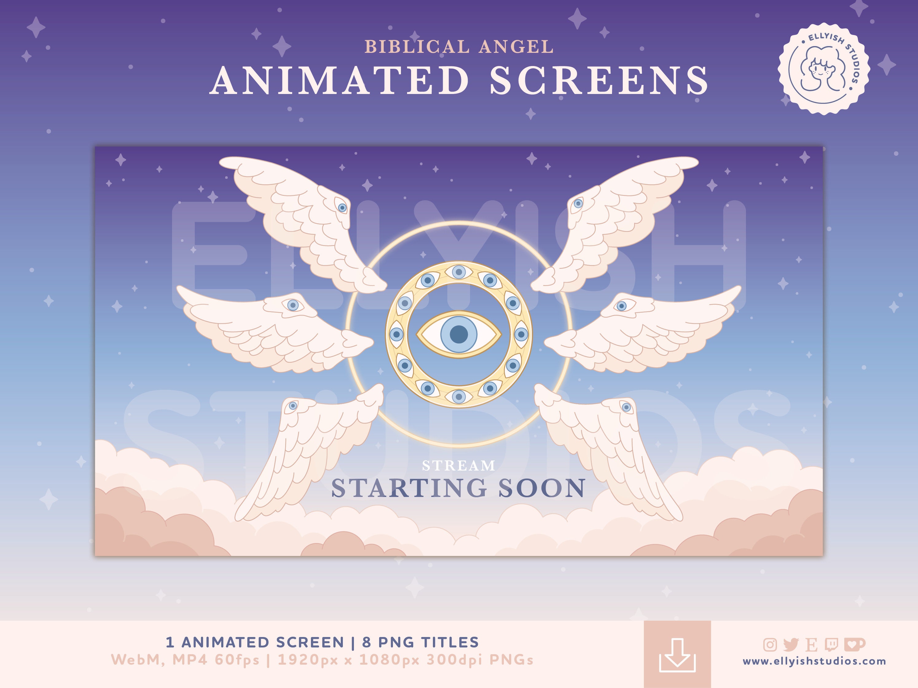 ANIMATED Biblical Angel Stream Package | Heaven Sky Clouds Stars Space ...