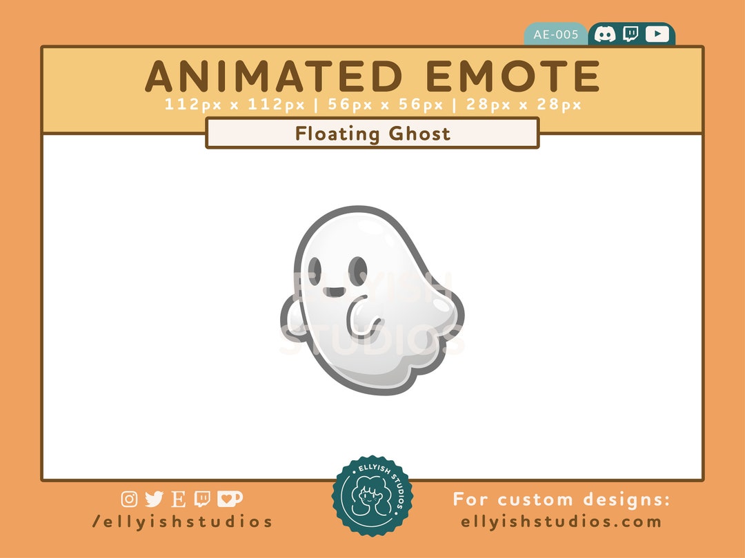 ANIMATED Floating Ghost RIP Emote | Spooky Halloween | Twitch Streamer ...