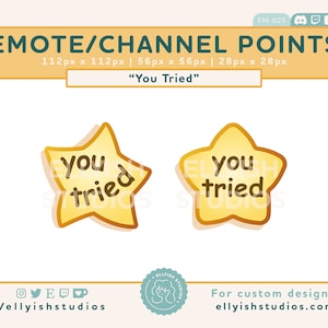 You Tried Emote | Meme Star Sticker RIP Epic Fail Gold Shiny | Channel ...