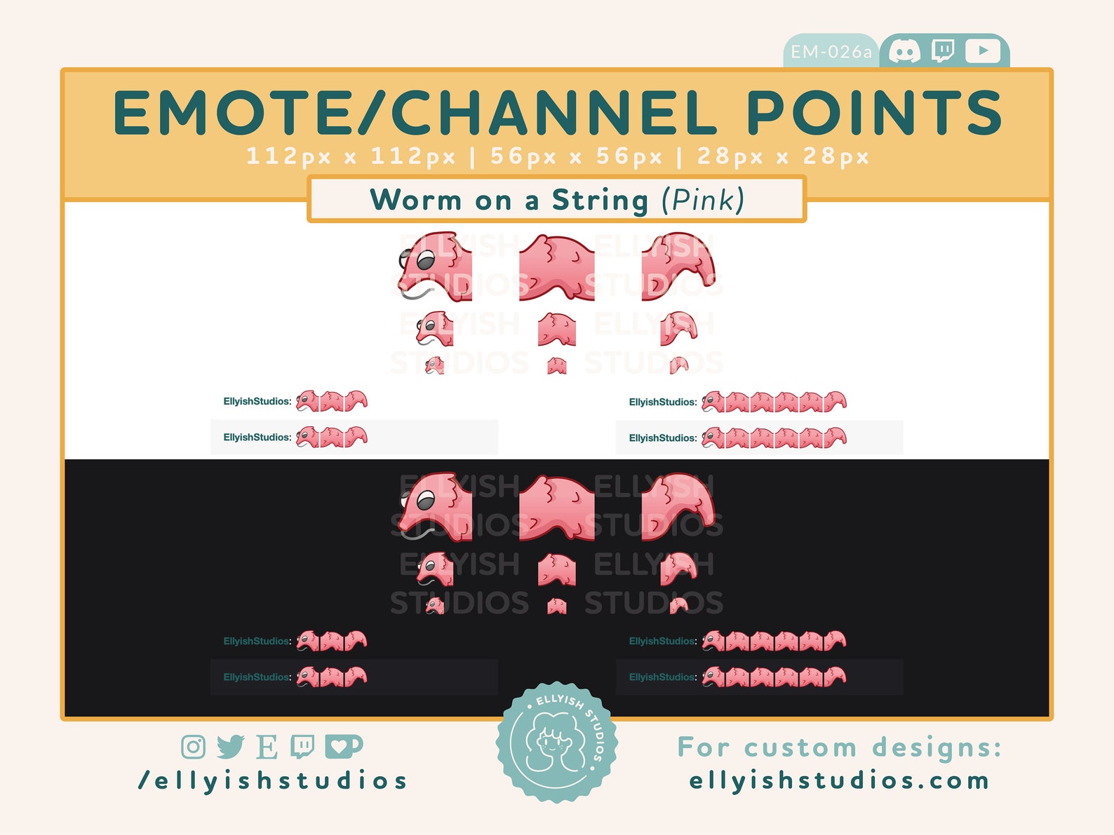 Worm on a String Emote | Channel Points | Long Wormy Toy | Pink ...