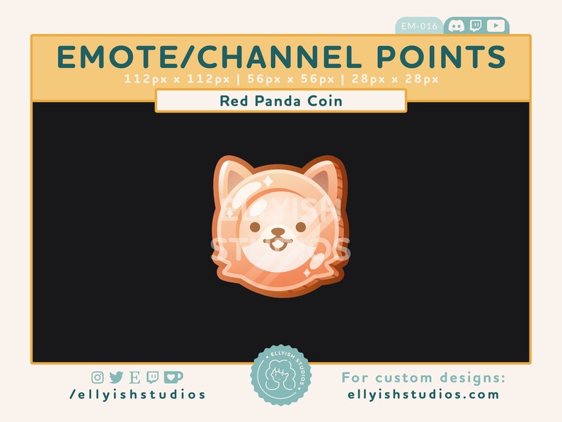 Animal Coin - Red Panda | Currency | Channel Points | Emote | Bit ...