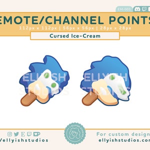Cursed Ice-cream Meme Emote | Way Past Cool | Funny Emote | Blue | Cute ...