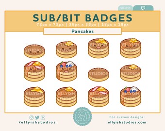 Cute Potato Food Twitch Sub Badges Set of 6 With 2 Versions | Etsy