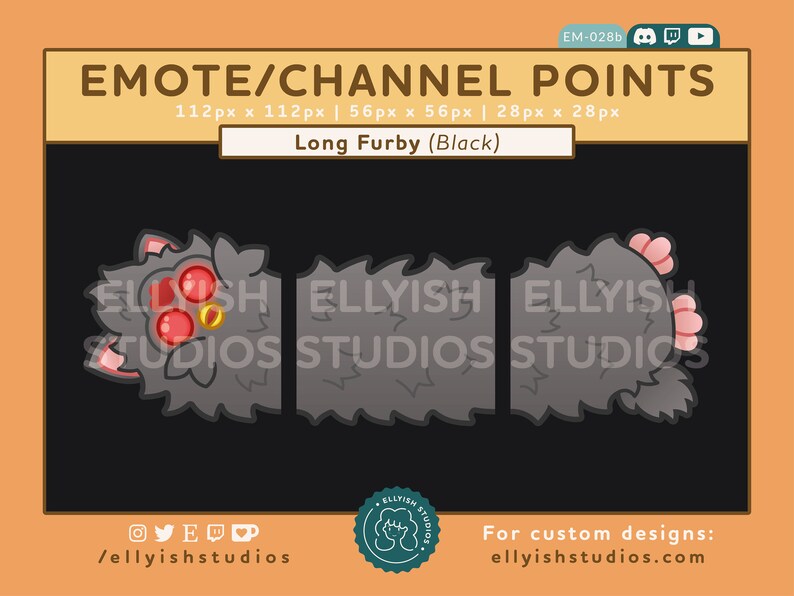 Long Black Furby Emote Channel Points Horror Creepy - Etsy UK