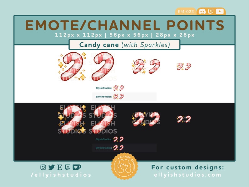 Christmas Candy Cane Emote | Holiday Festive Xmas Theme | Channel ...