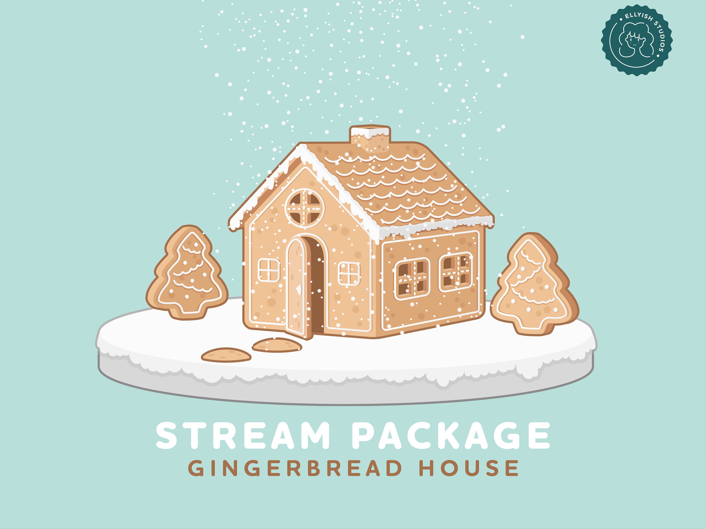 ANIMATED Gingerbread House Stream Package Festive Christmas Twitch ...