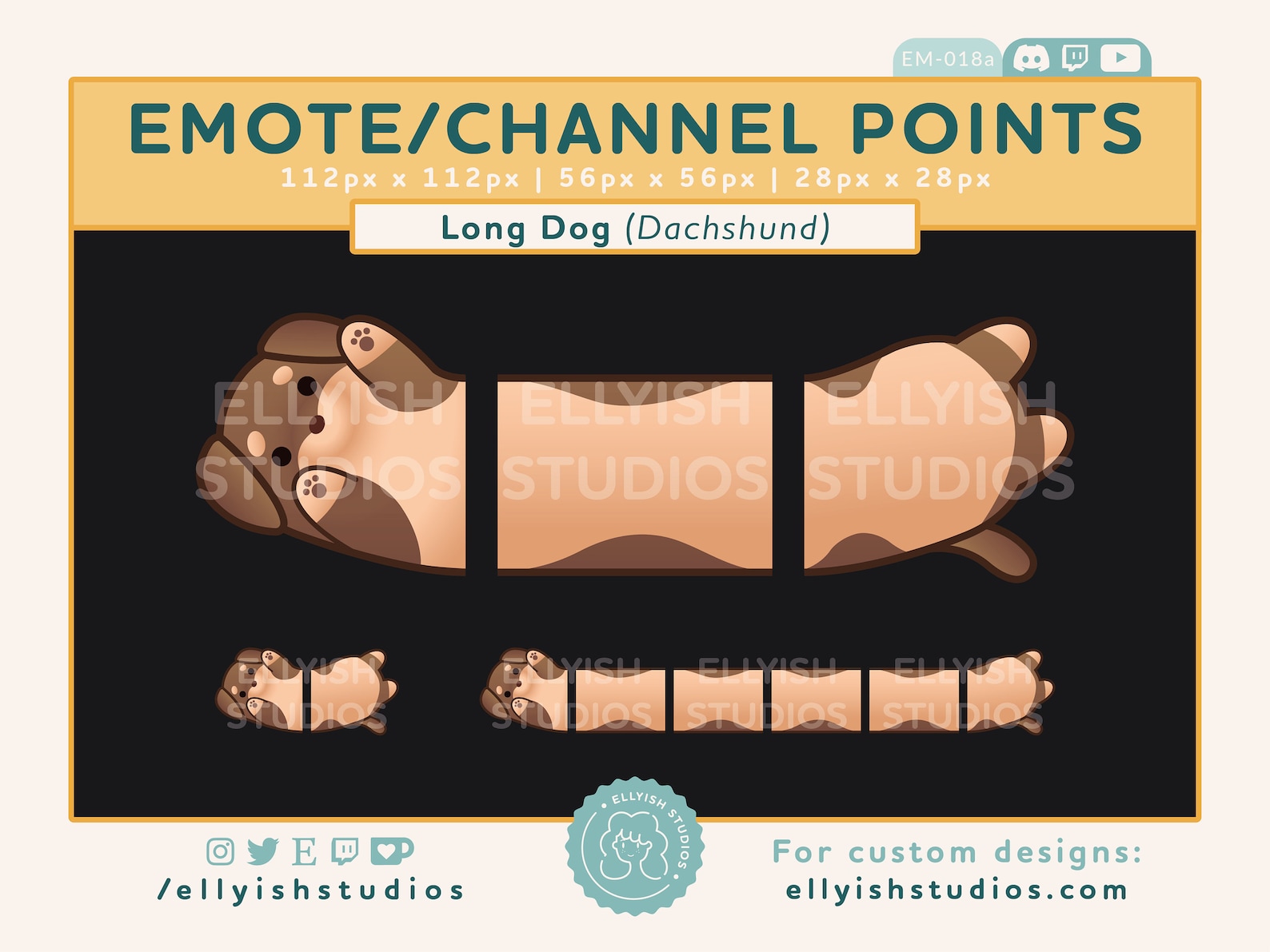 Extra Long Dachshund Dog Emote Channel Points Japanese Plushie Toy ...