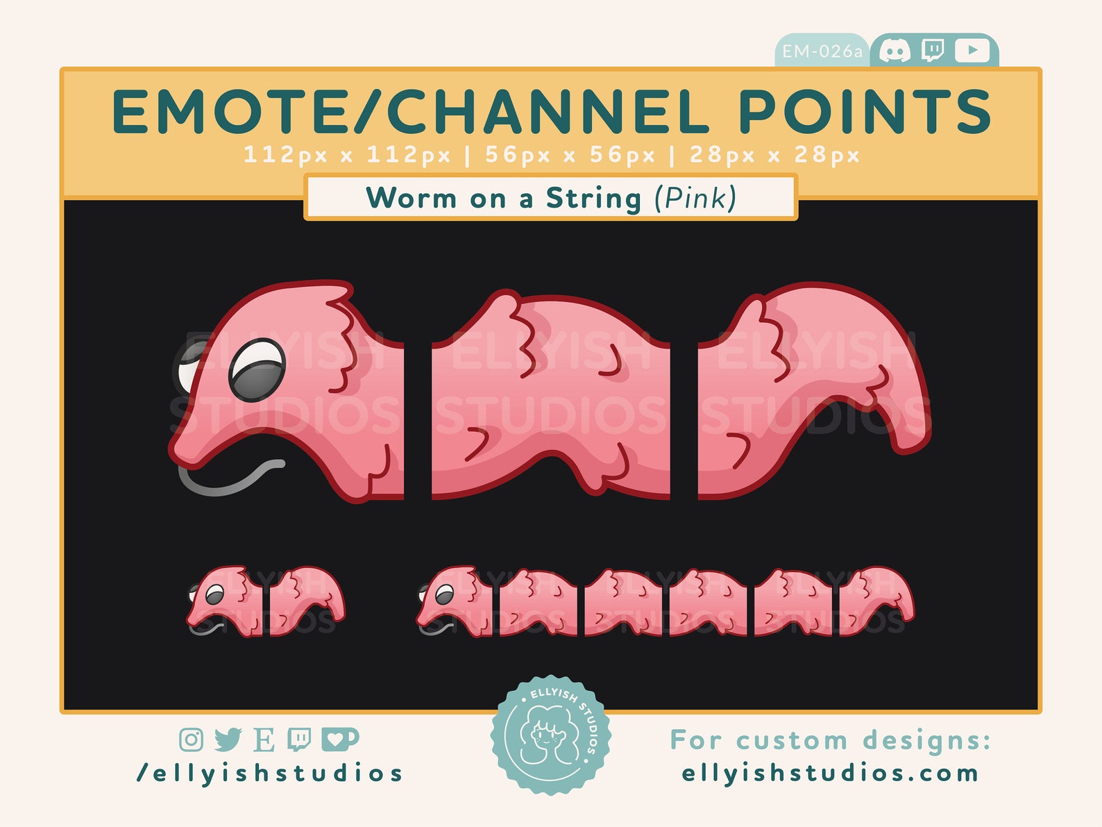 Worm on a String Emote | Channel Points | Long Wormy Toy | Pink ...