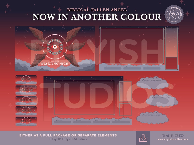 4 ANIMATED Biblical Angel Angelic Stream Screens | Heaven Sky Clouds ...