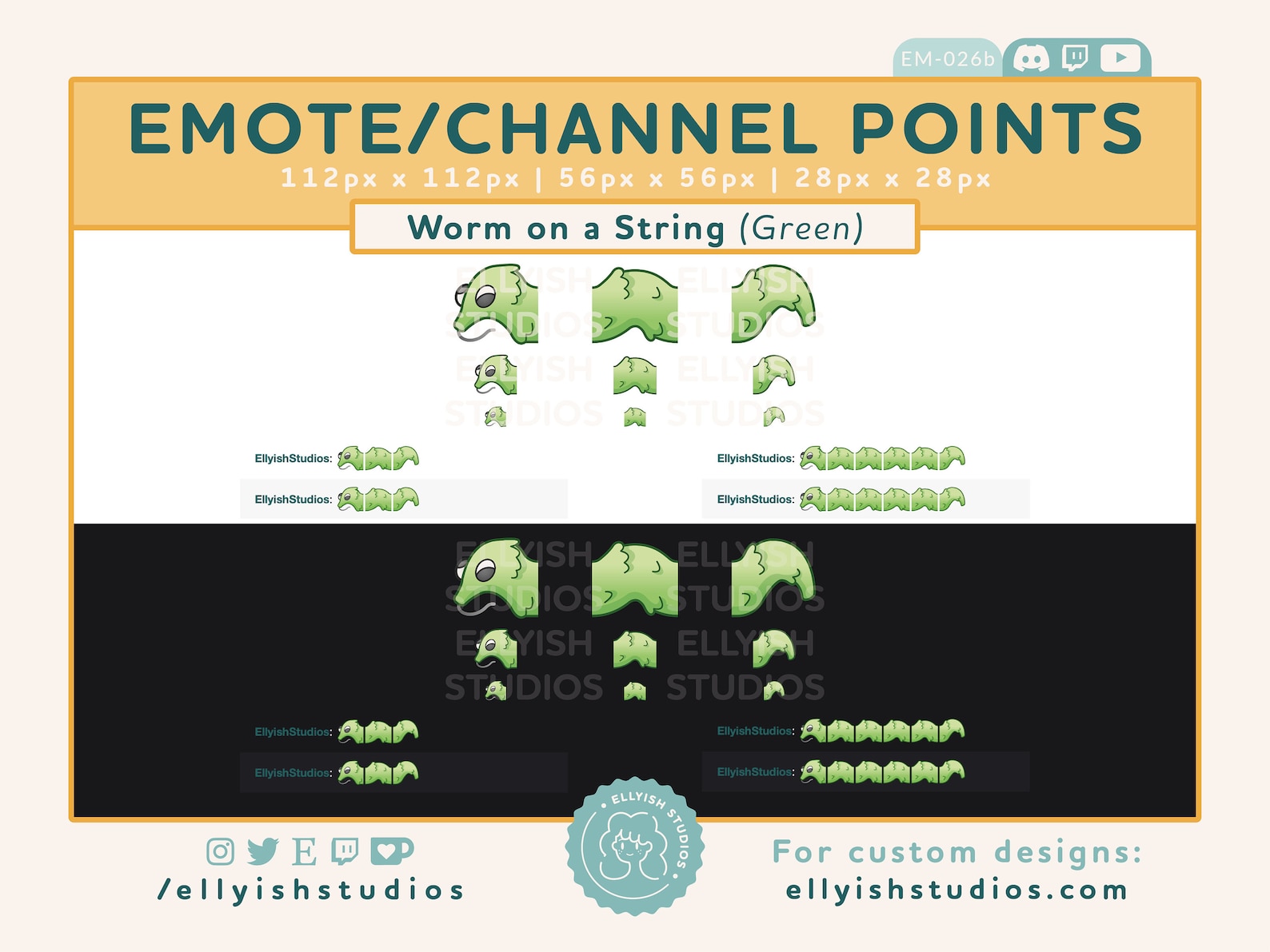 Worm on a String Emote | Channel Points | Long Wormy Toy | Green ...