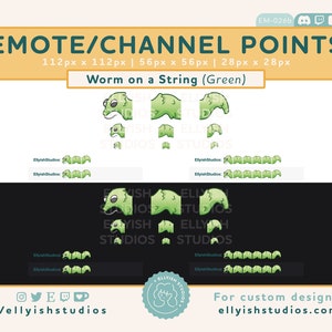 Worm on a String Emote | Channel Points | Long Wormy Toy | Green ...