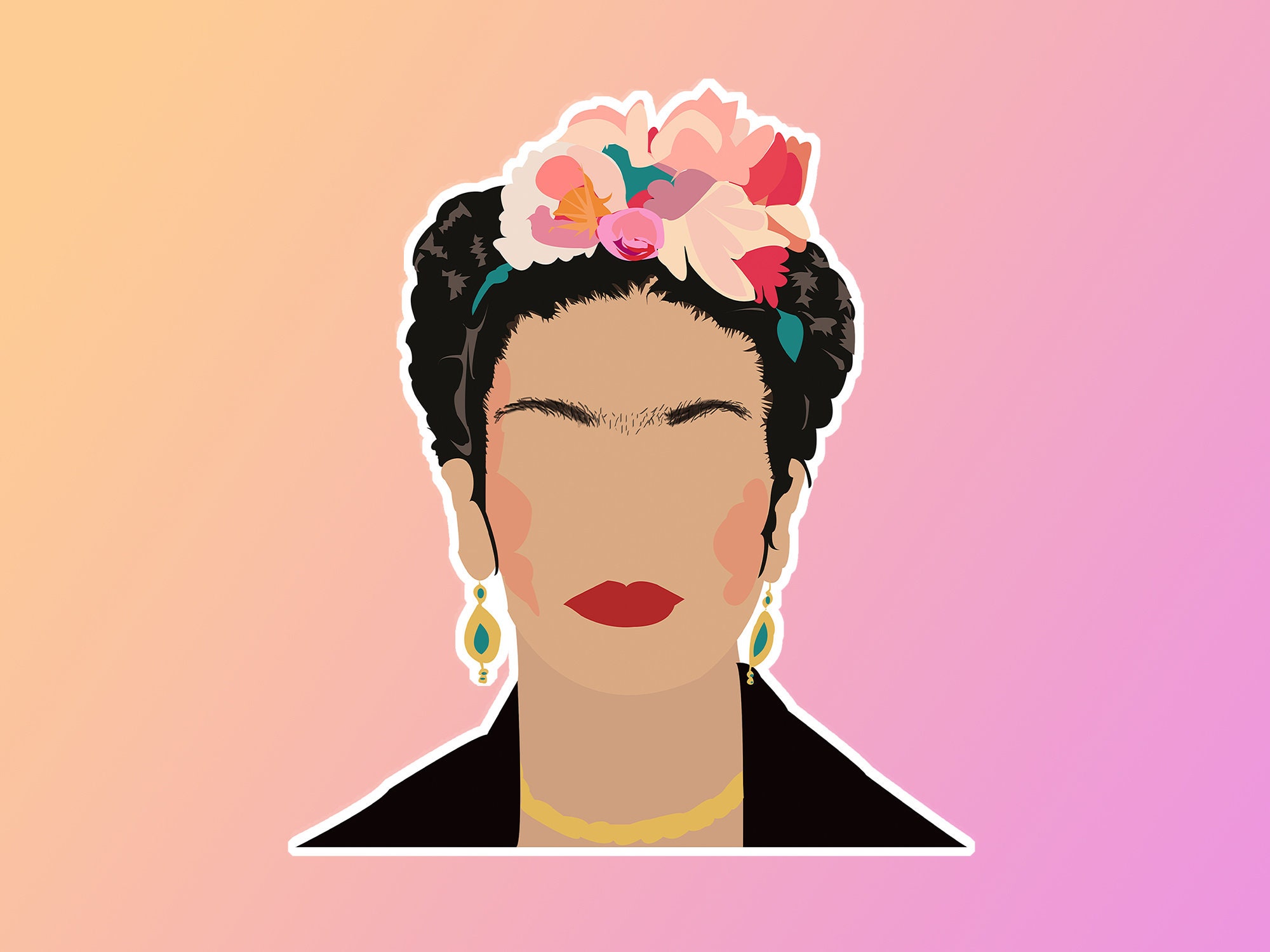 Frida Kahlo Vinyl Sticker — FLANZELLA