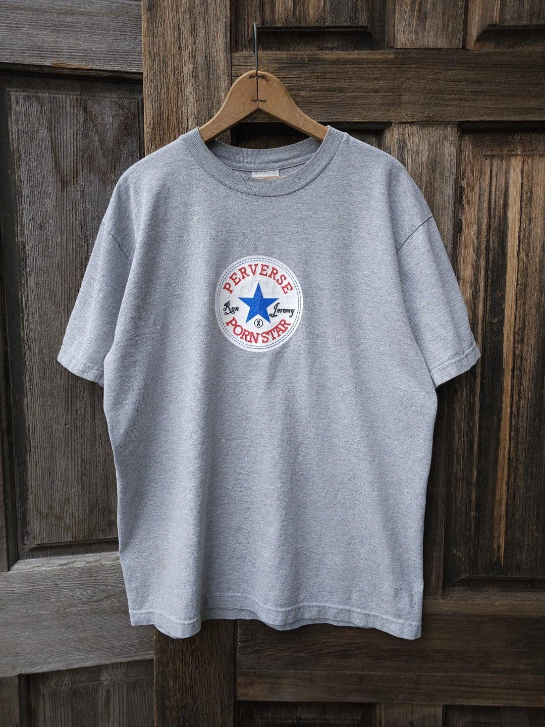 Vintage 90s Porn Star Perverse Ron Jeremy T-shirt Grey Made in USA L - Etsy