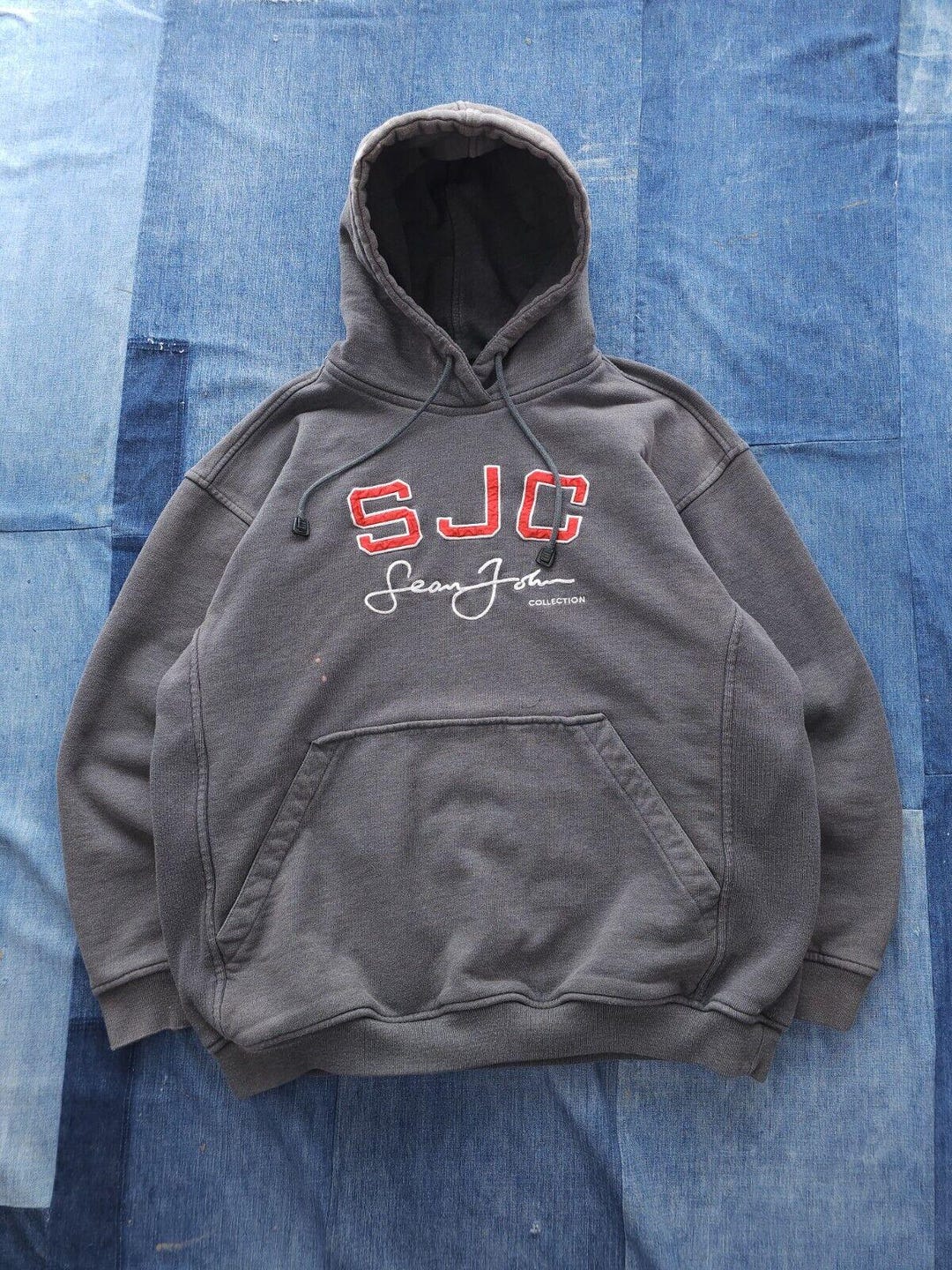 Vintage 2000s Y2K Sean John Collection Embroidered Grey Hoodie ...