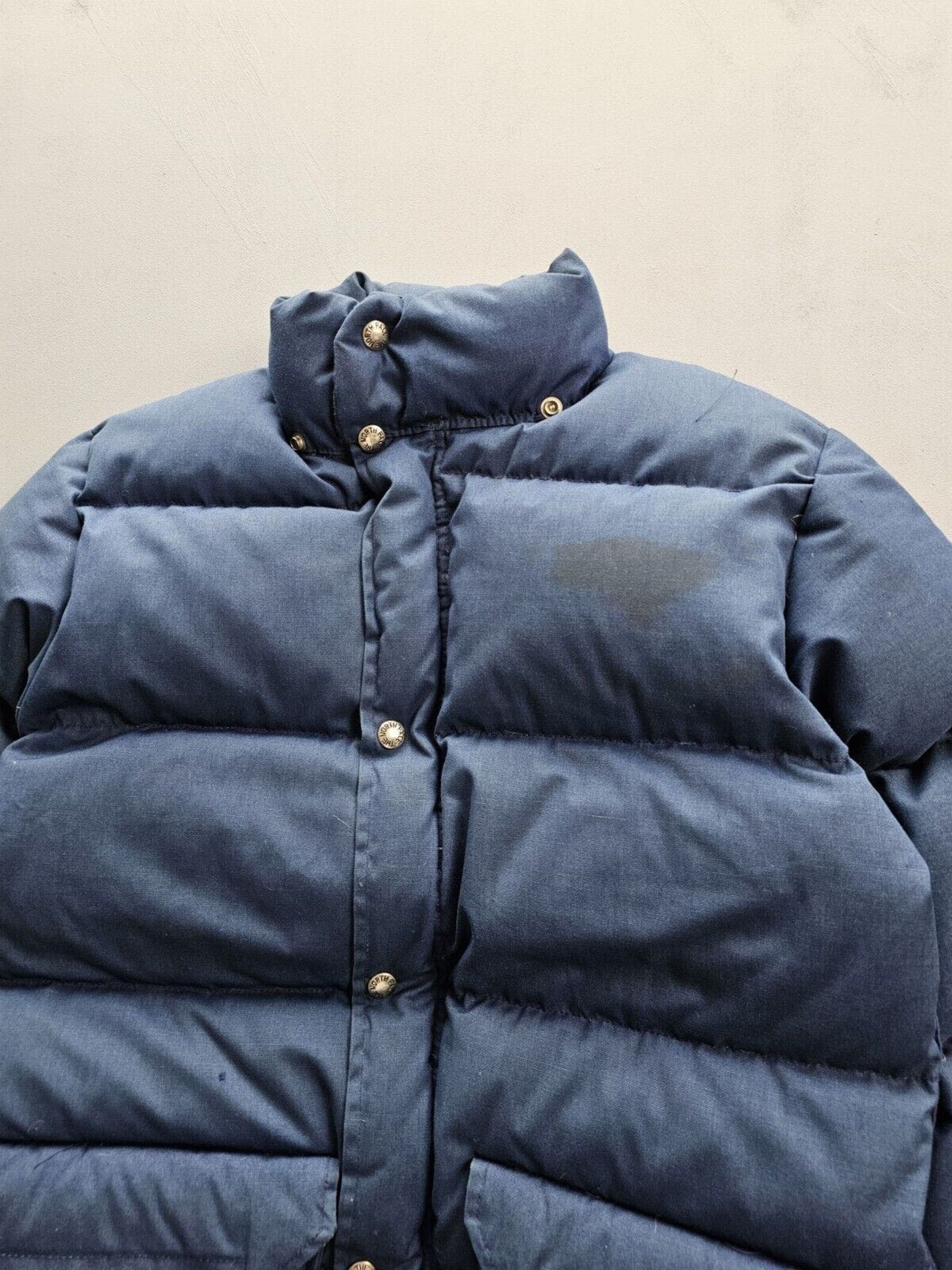 Vintage 1970s the North Face Brown Label Blue Puffer Jacket Goose Down ...
