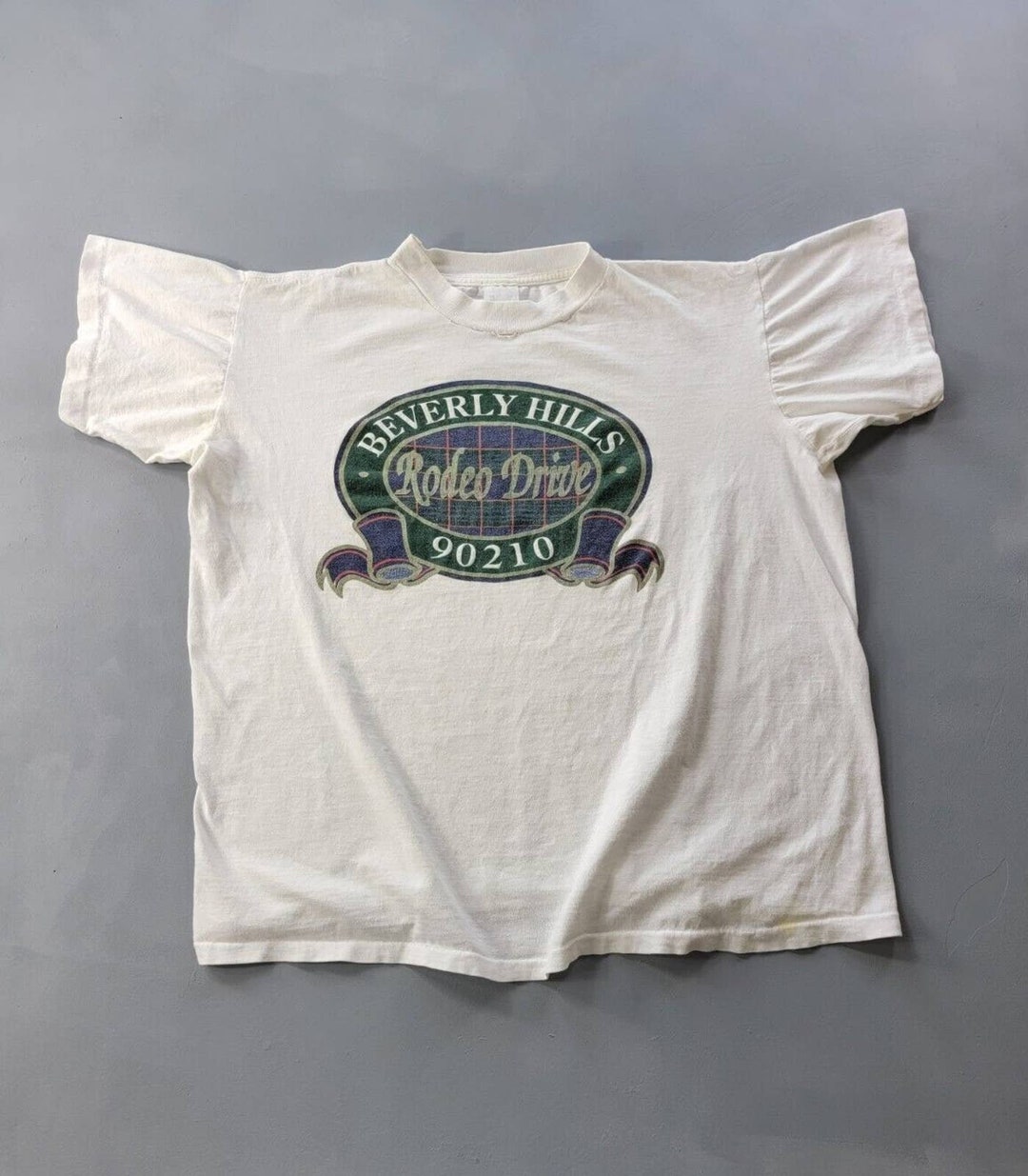 Vintage 1990s Beverly Hills Rodeo Drive 90210 White T-shirt - Etsy