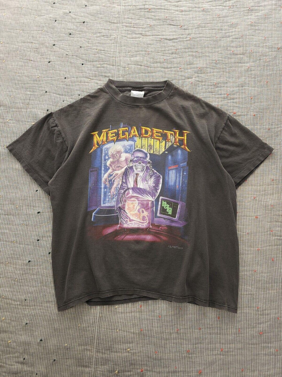 Vintage 1990 Megadeth Rust in Peace Heavy Metal Rock T-shirt Brockum ...