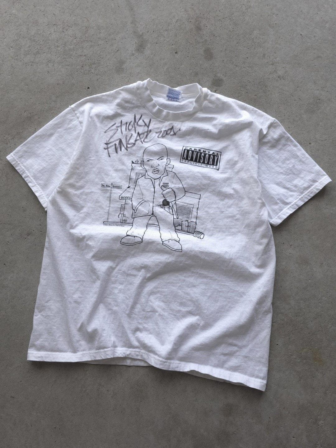 Vintage 2001 Sticky Fingaz Black Trash Album Rap T-shirt Autographed ...