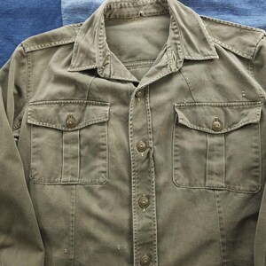 Vintage 1960s Canadian Army Bush Jacket Safari Military Olive Drab ...