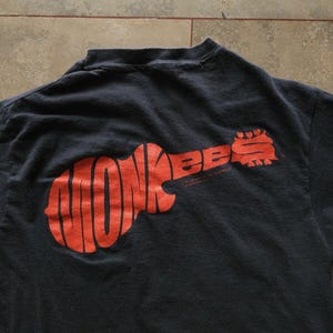 Vintage 1980s the Monkees Pop Band Black Single Stitch T-shirt Youth M ...