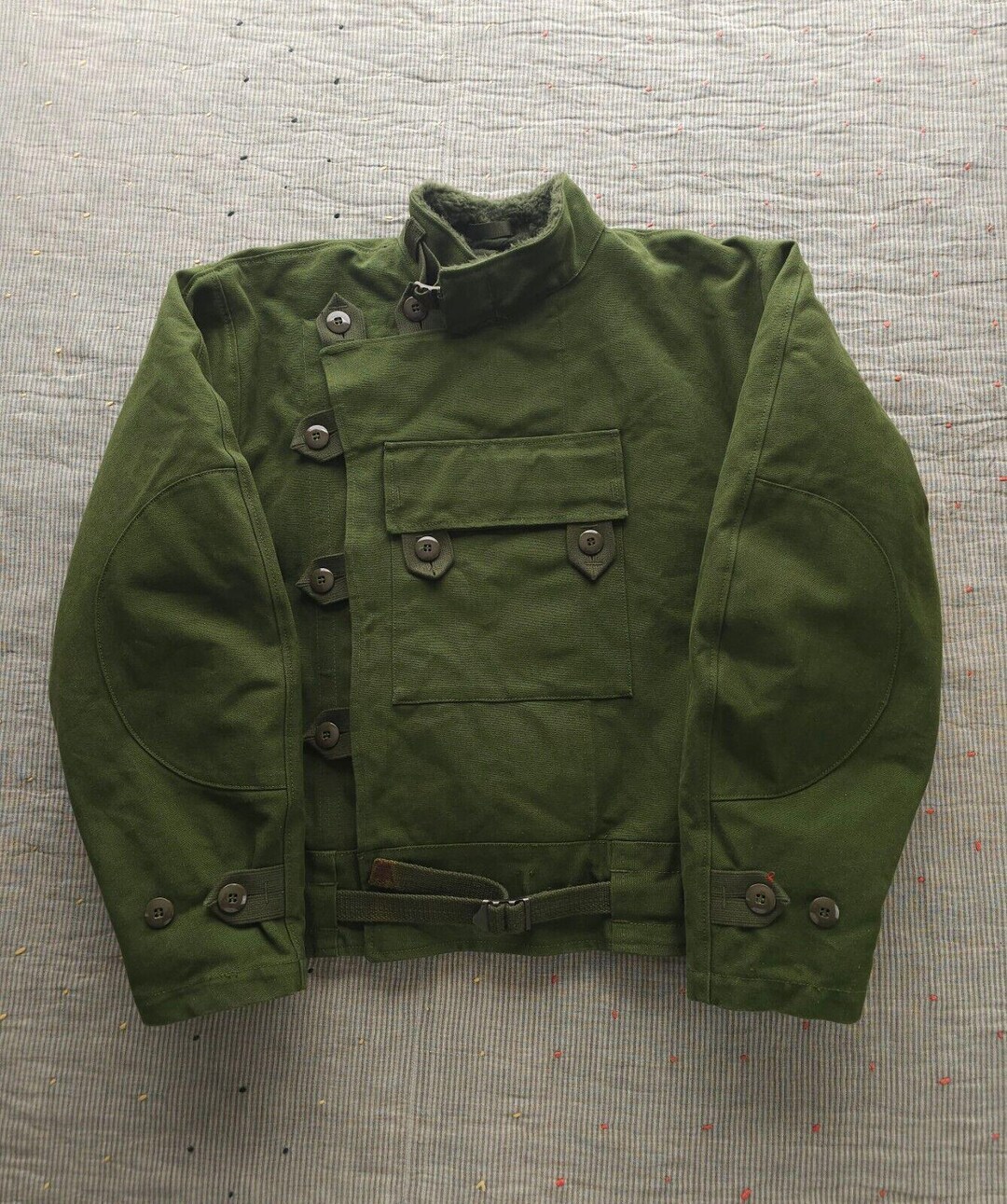 Vintage 1978 Swedish Army Military Motorcycle Tanker Jacket 70s With ...