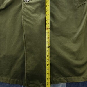 Vintage 1950s US Army OG-107 Overcoat Trench Korean War Era Green OD ...
