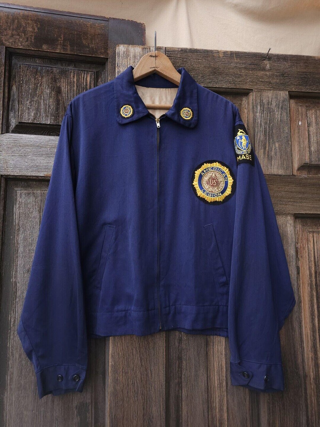 Vintage 1950s American Legion Purple Gabardine Ricky Jacket Talon ...