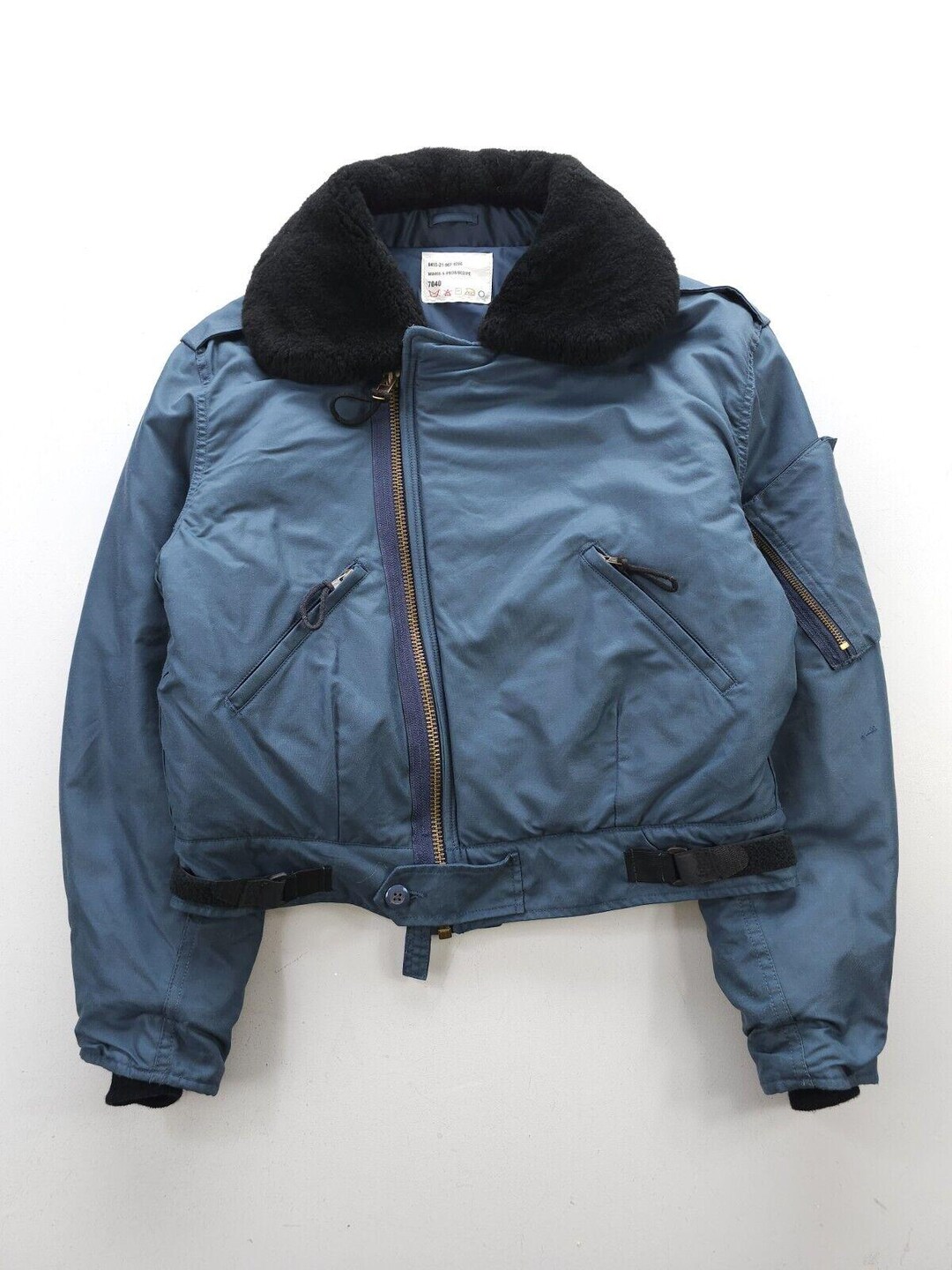 Vintage Canadian Air Force RCAF Blue Pilot's Flight Jacket Sherpa ...