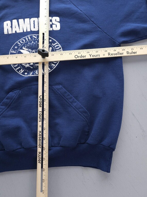 Vintage 1980s The Ramones Punk Band Blue Hoodie Sweat… - Gem