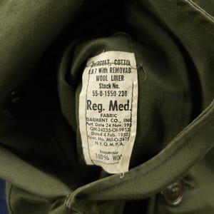 Vintage 1950s US Army OG-107 Overcoat Trench Korean War Era Green OD ...