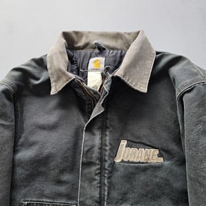 Carhartt Traditional Distressed Faded Black Canvas Work Jacket ...
