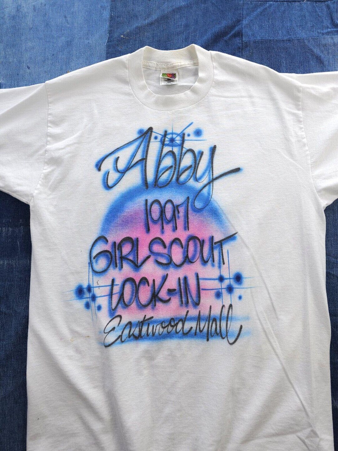 Vintage 1997 Girl Scout Lock-in Eastwood Mall Airbrushed T-shirt L - Etsy