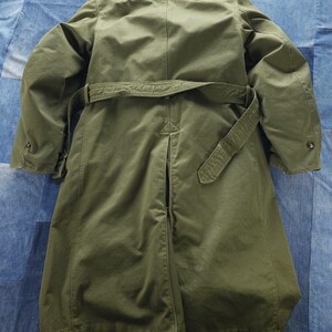 Vintage 1950s US Army OG-107 Overcoat Trench Korean War Era Green OD ...