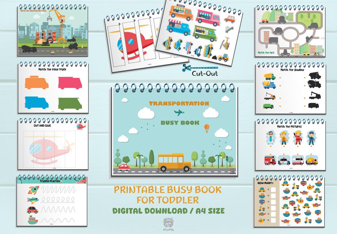 Transportation Busy Book - Etsy