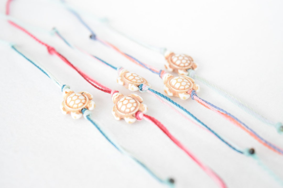 Customizable Turtle Friendship Bracelet ~ Adjustable Waterproof ...