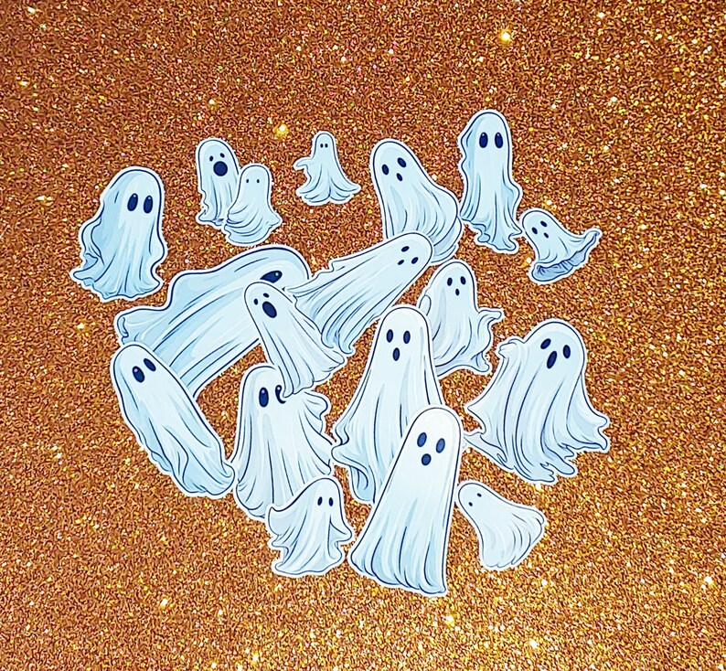 Ghost Sticker Pack Set of 18 Stickers Halloween Stickers Ghoul Sticker ...