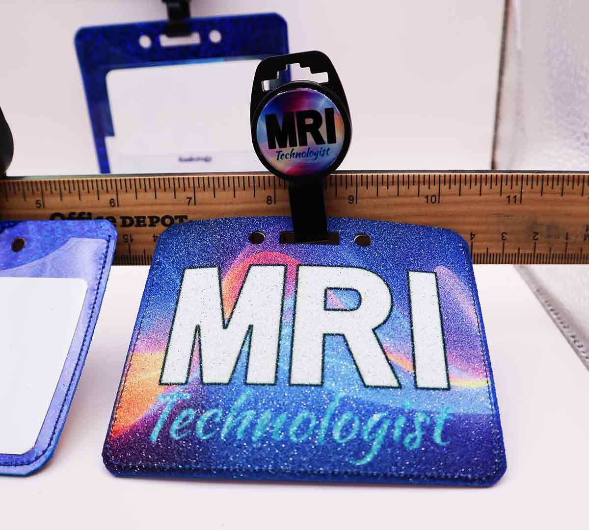 MRI Badge Holder and Badge Reel Button | Non Ferrous MRI Safe Badge ...