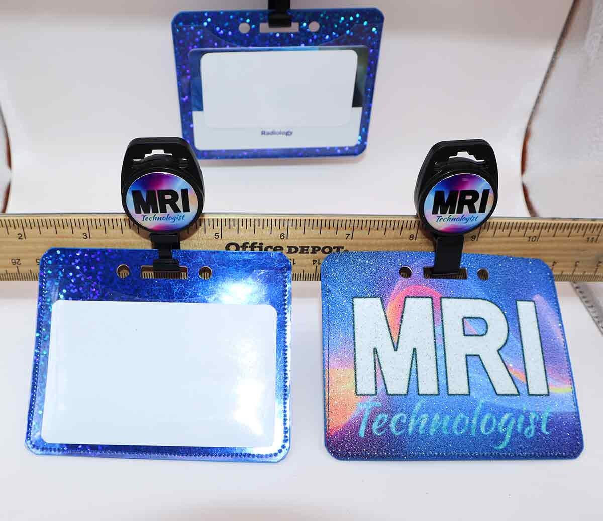 MRI Badge Holder and Badge Reel Button Non Ferrous MRI Safe Badge ...