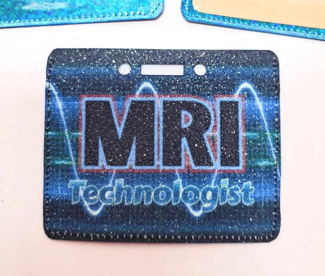 MRI Technologist ID Badge Holder With MR Safe Reel and Matching Reel ...