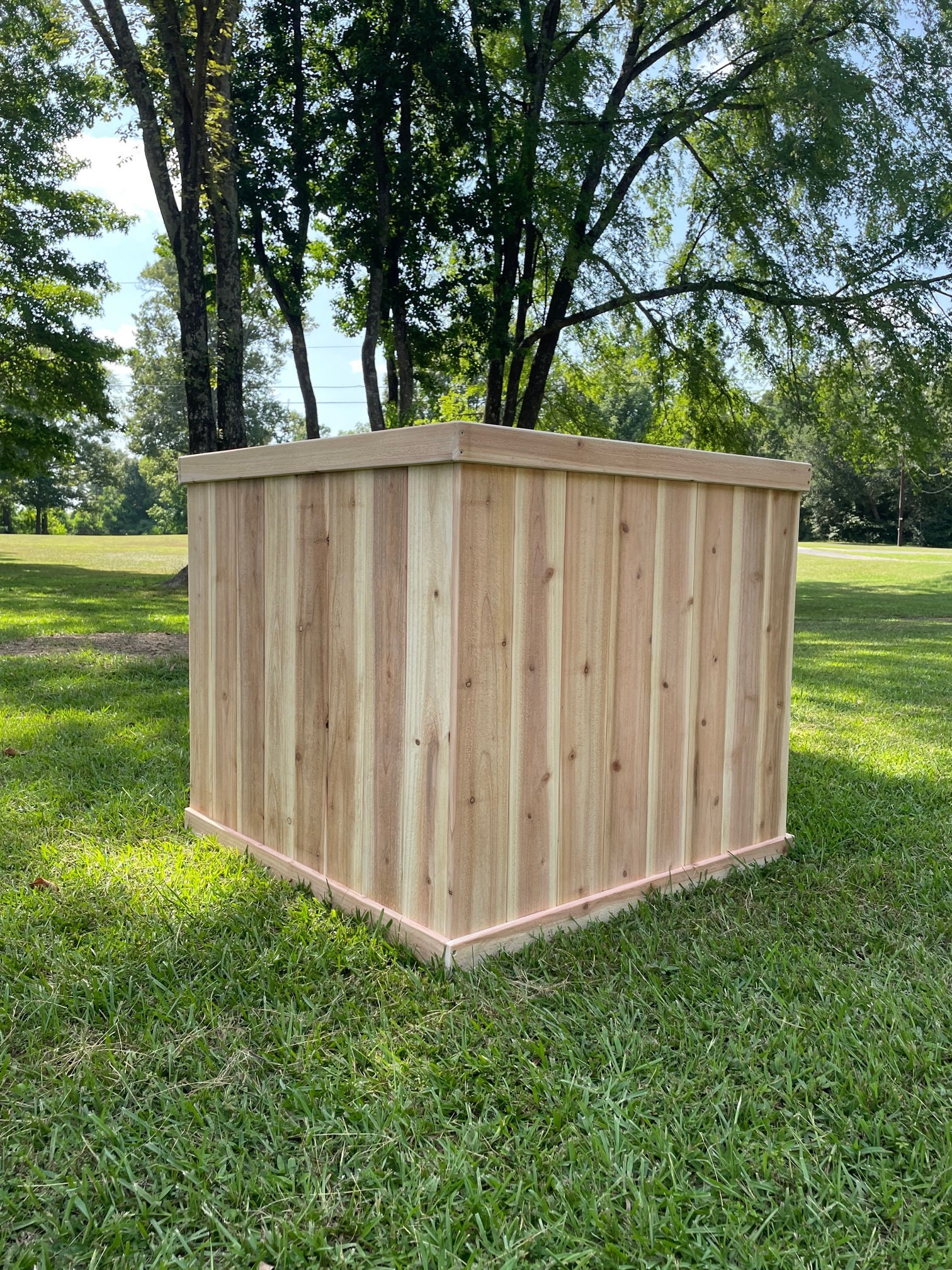 Wooden Privacy Screen for Ac, Air Conditioning Cover, Utility Box ...