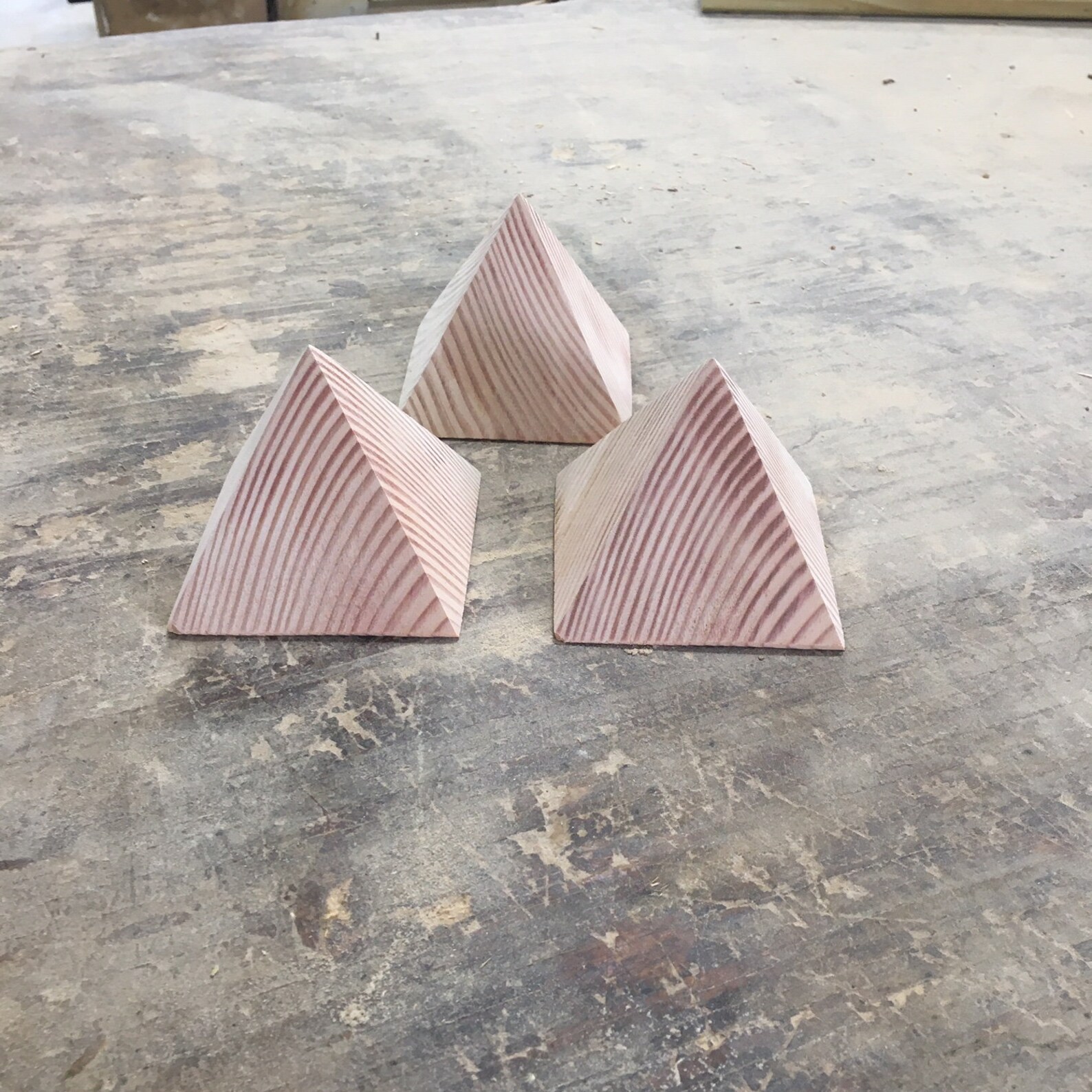 Wood Pyramid Block Pyramid Blocks Wood Pyramid Wood Blocks | Etsy